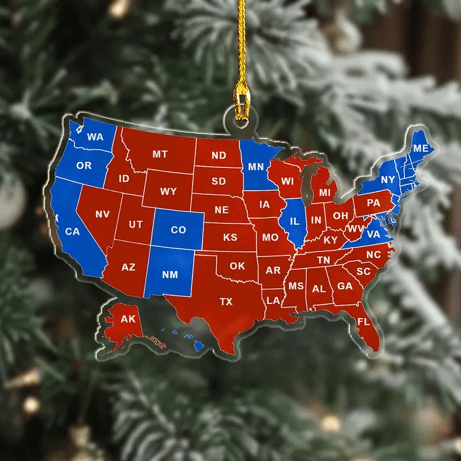 US Election Map Ornament 2024 Election Results Map Election Map ...