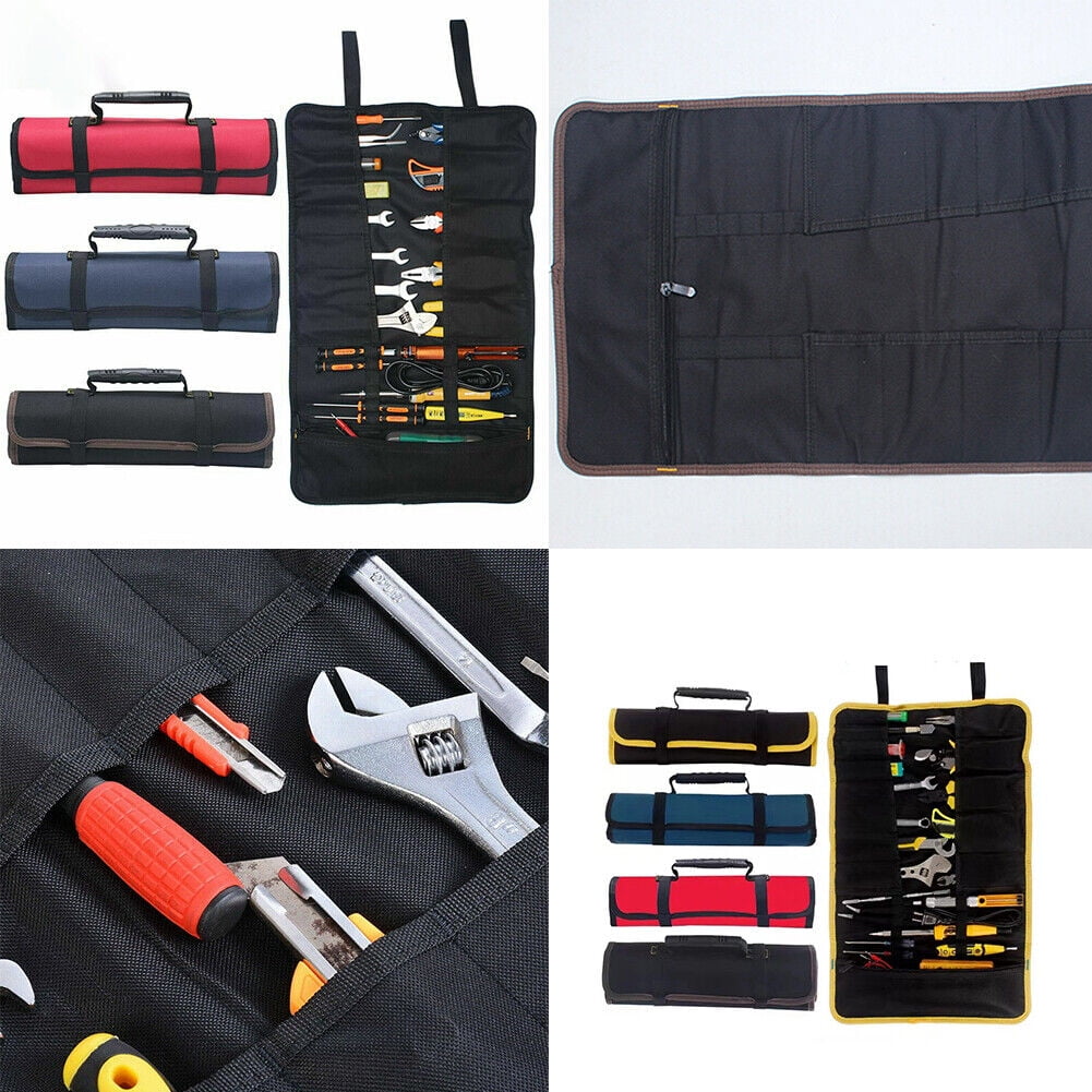 US Electrician Tool Pocket Bag Roll Up Storage Organizer Bags Canvas ...