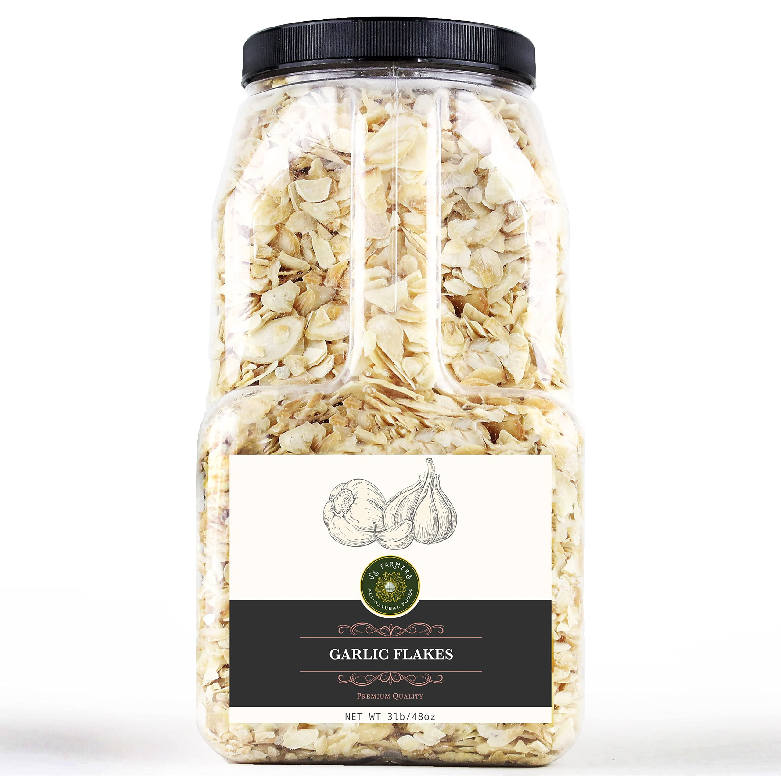 US-FARMERS All Natural Dehydrated MSF2 Garlic Flakes Dry Slice Dried ...
