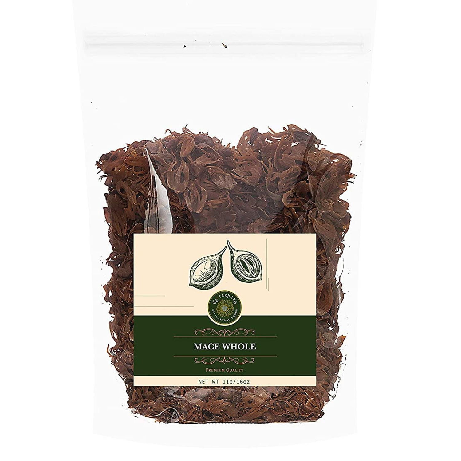 US-FARMERS Natural Mace Whole in Resealable Bag 1 Lb - Walmart.com
