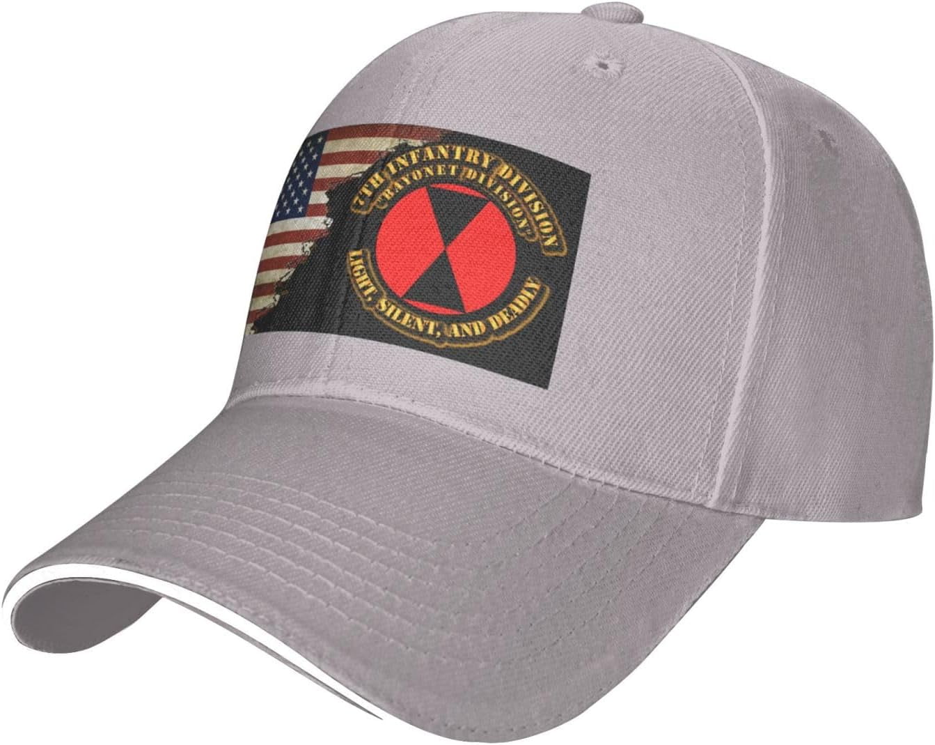 US Flag 7th Infantry Division Bayonet Div Light Silent Deadly Unisex ...