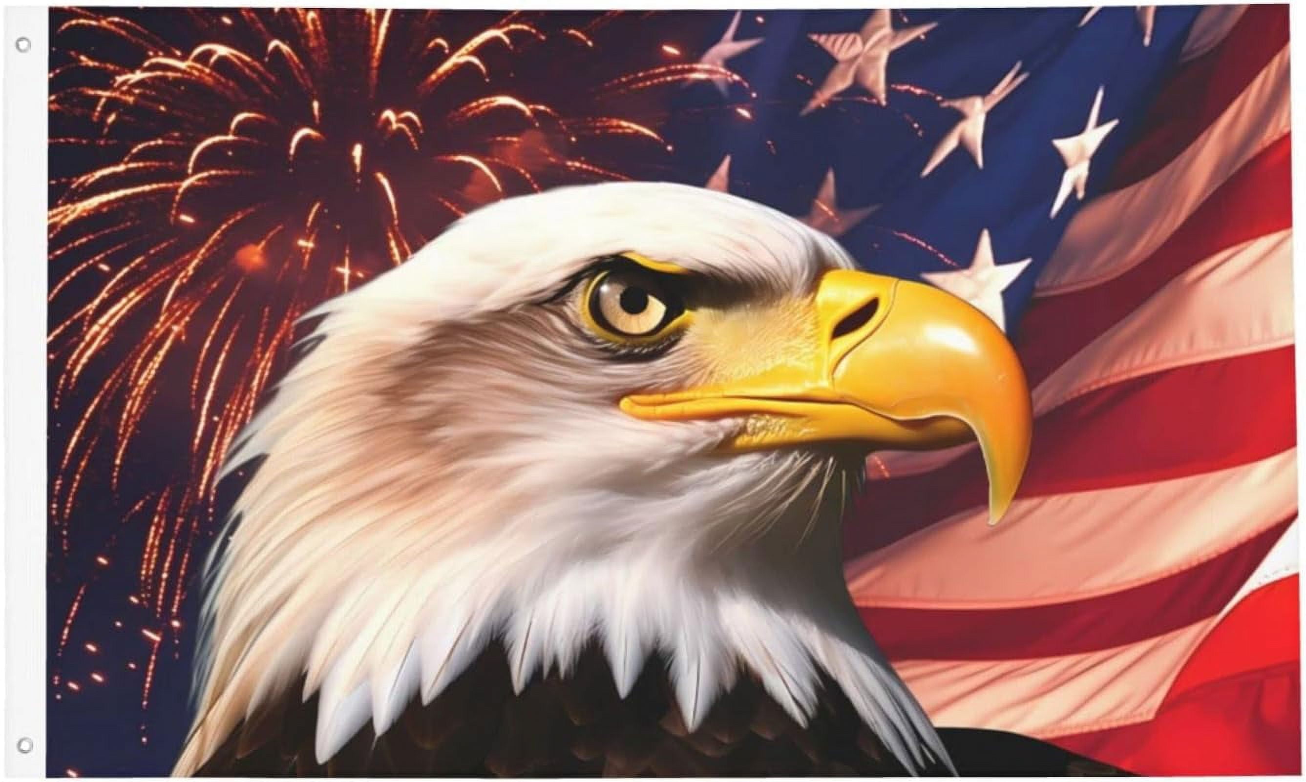 US Flag Eagle Yard House Flags Double Sided, Flag Season Greeting ...