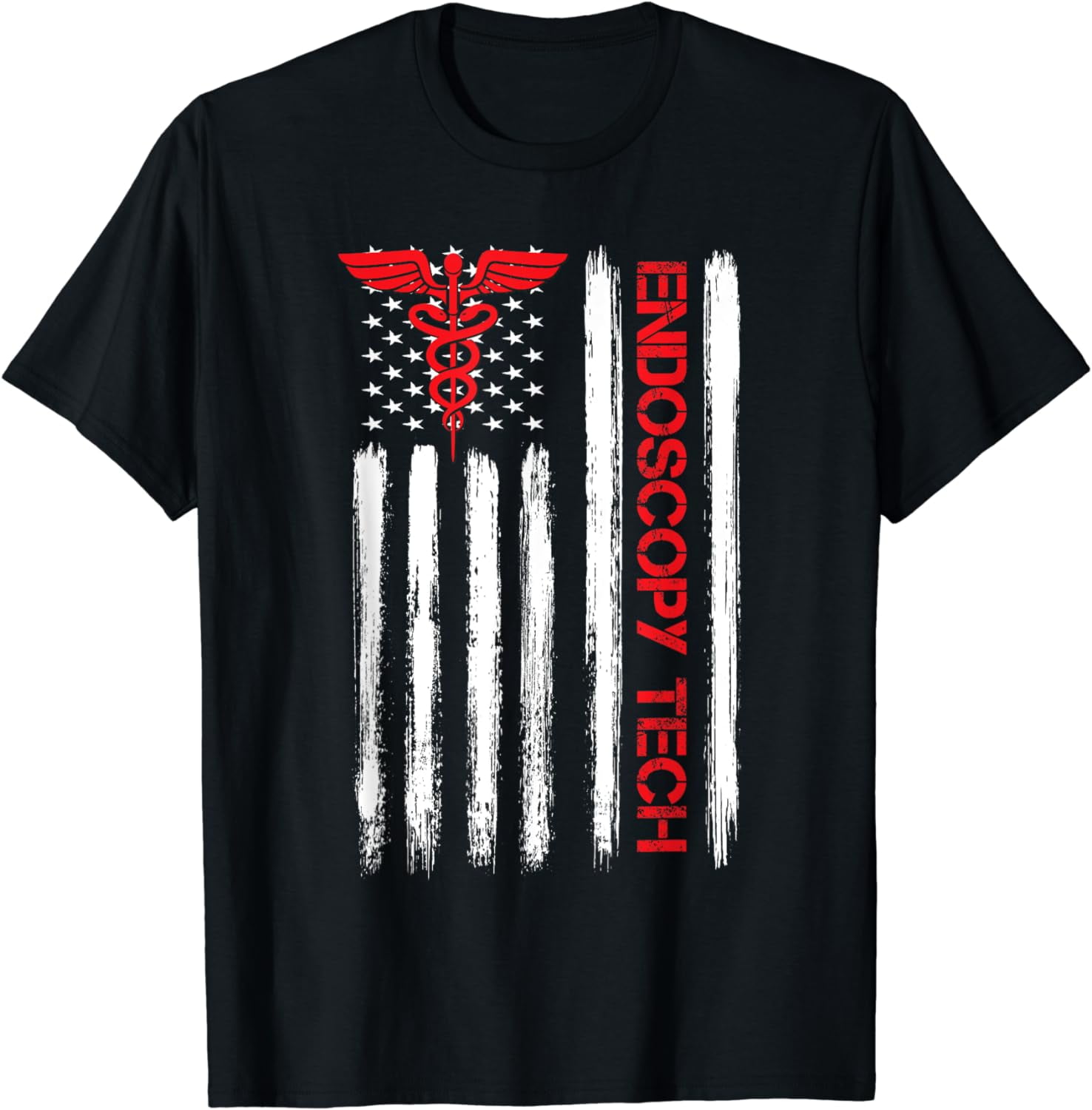 US Flag Endoscopy Tech Technologist Gastroenterologist GI T-Shirt ...