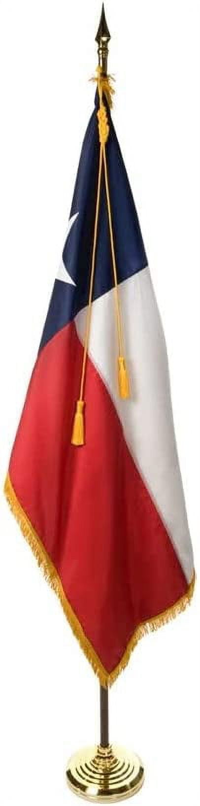 US Flag Factory - Texas Flag Indoor Set with 8 FT Wood Pole - Complete ...