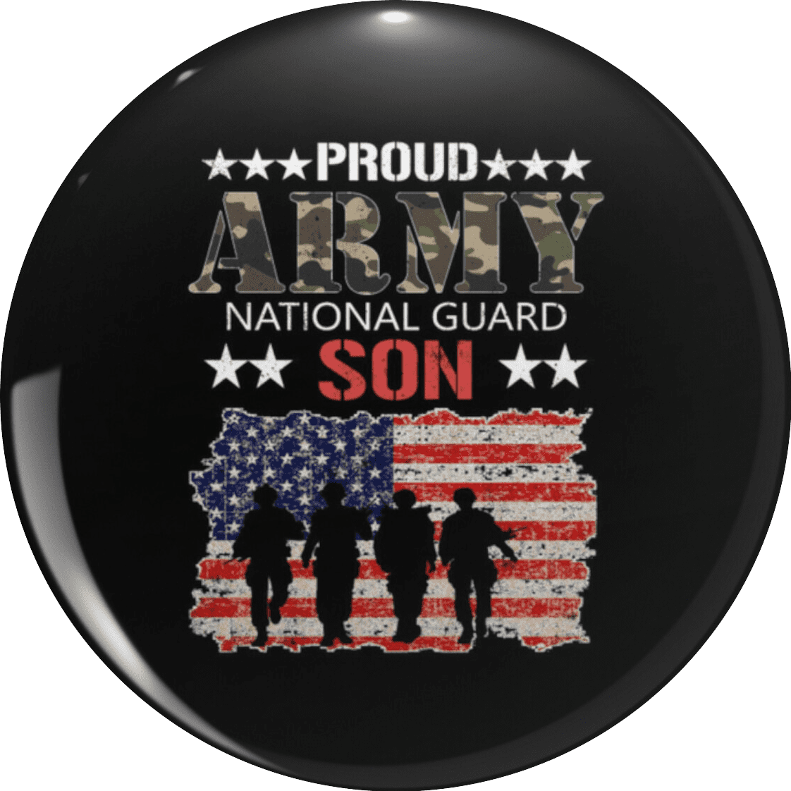 US Flag Proud Army National Guard Son Veterans Day Pin Lapel Pin Brooch ...