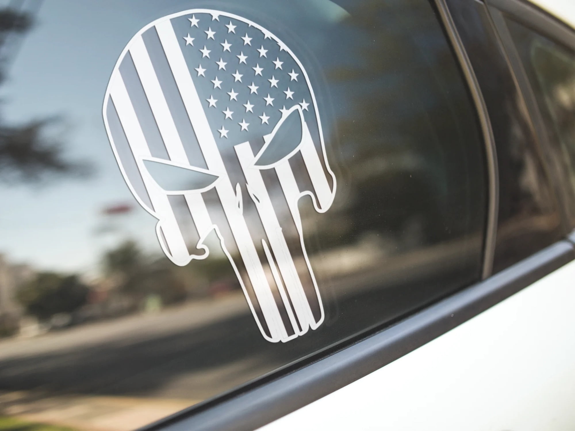 US Flag Skull - Vinyl decal - Walmart.com