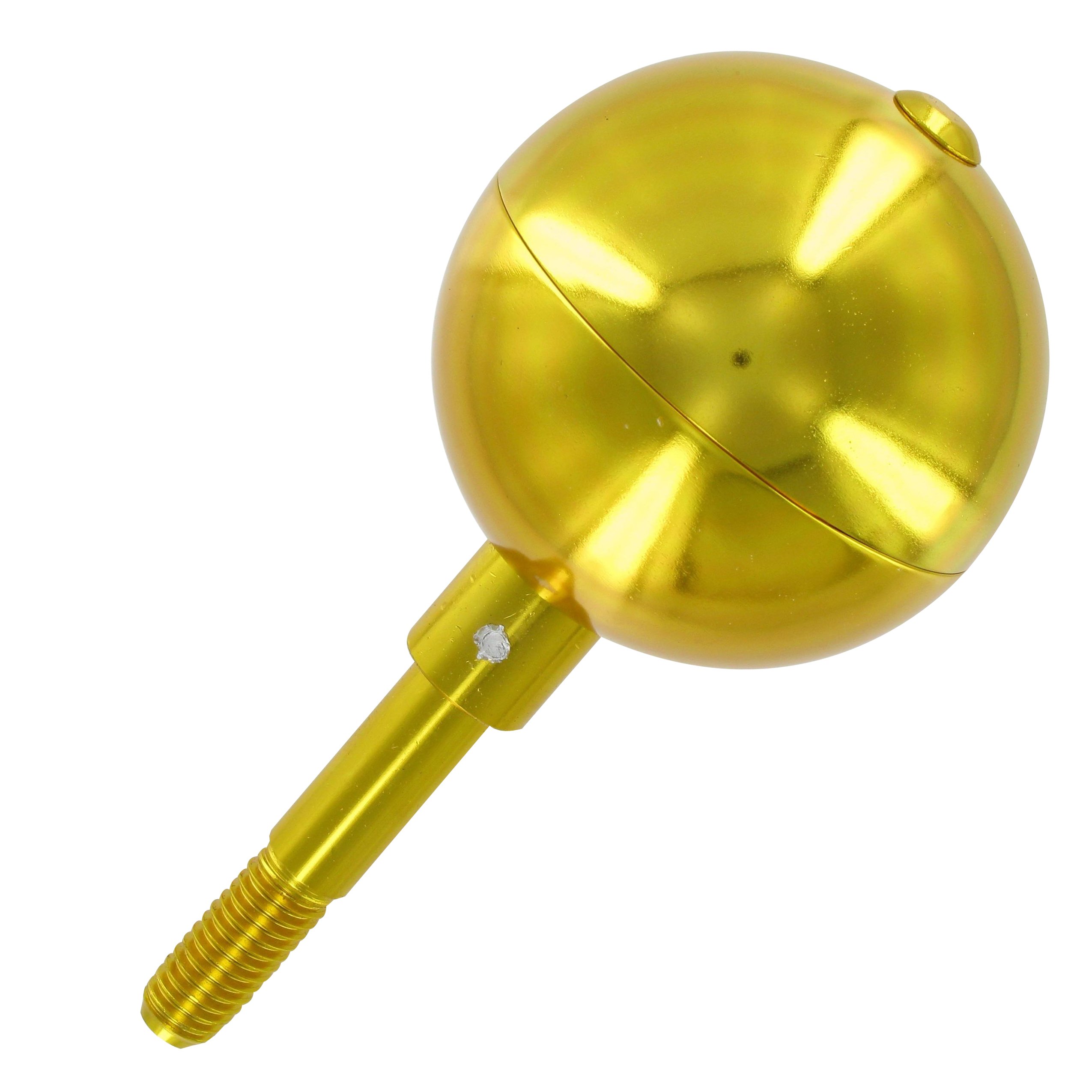 US Flag Store Gold Anodized Aluminum Ball Topper - 3" with a 1/2 ...