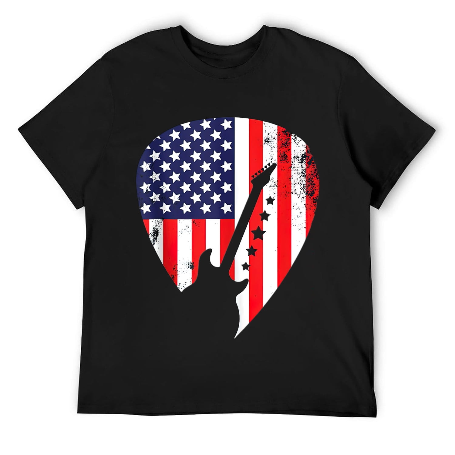 US Flag Vintage Retro Rock'n Roll Guitar Pick for Men Women T Shirts ...