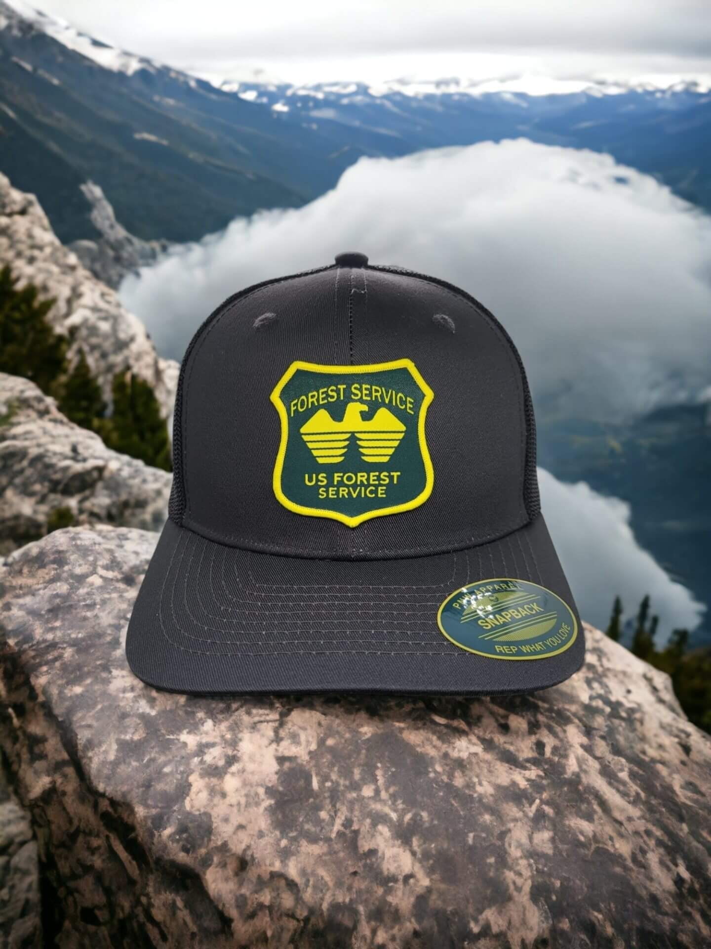 US Forest Service USFS Hat - Grey on Black Mesh - Walmart.com