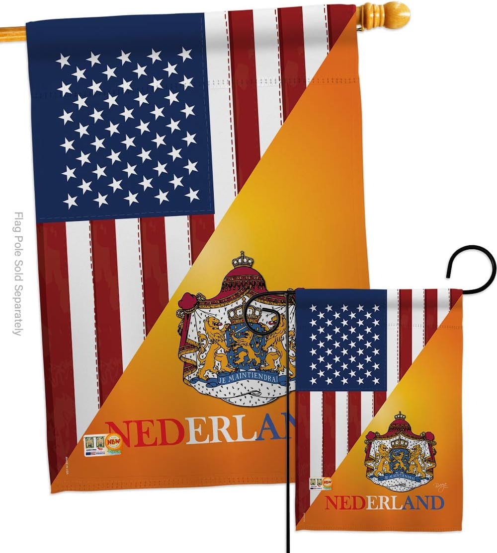 US Friendship Dutch Garden House Flags Set Regional USA American ...