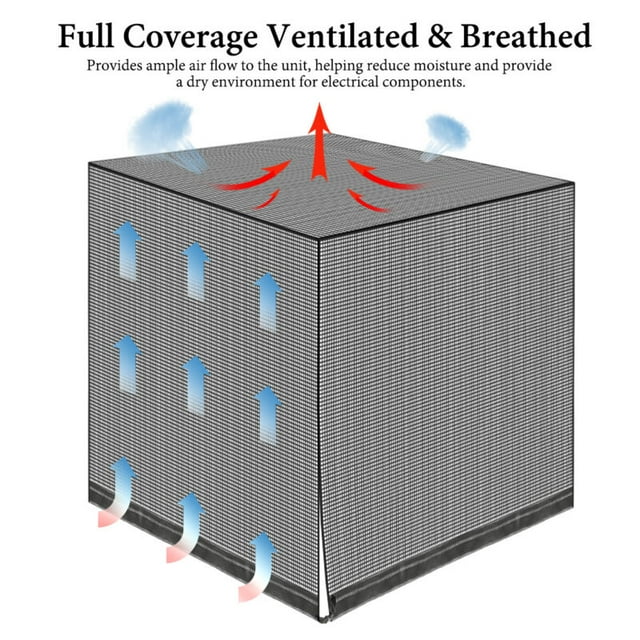 US Full Mesh Air Conditioner Cover - All Season Central AC Defender for ...