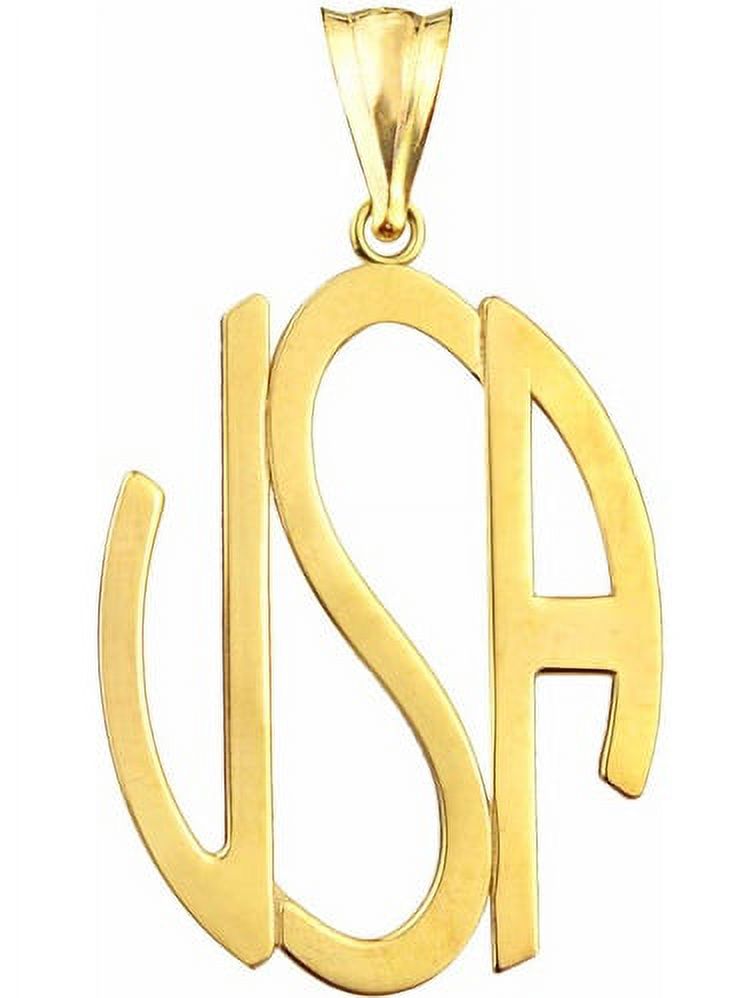 US GOLD 10kt Gold "USA" Charm Pendant - Walmart.com