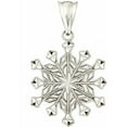 US GOLD 10kt White Gold Snowflake Charm Pendant - Walmart.com