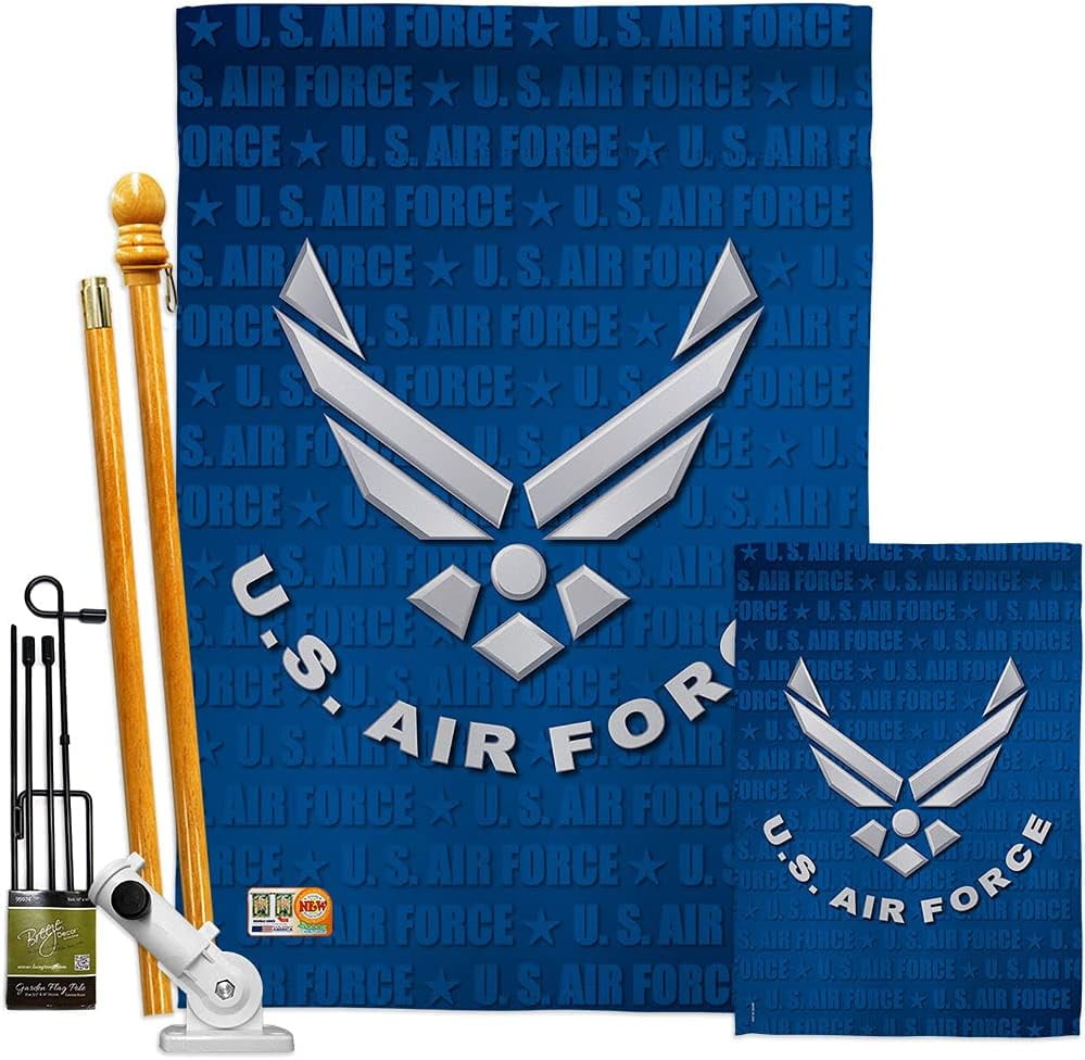 US Garden House Flags Kit Armed Forces USAF United State American ...