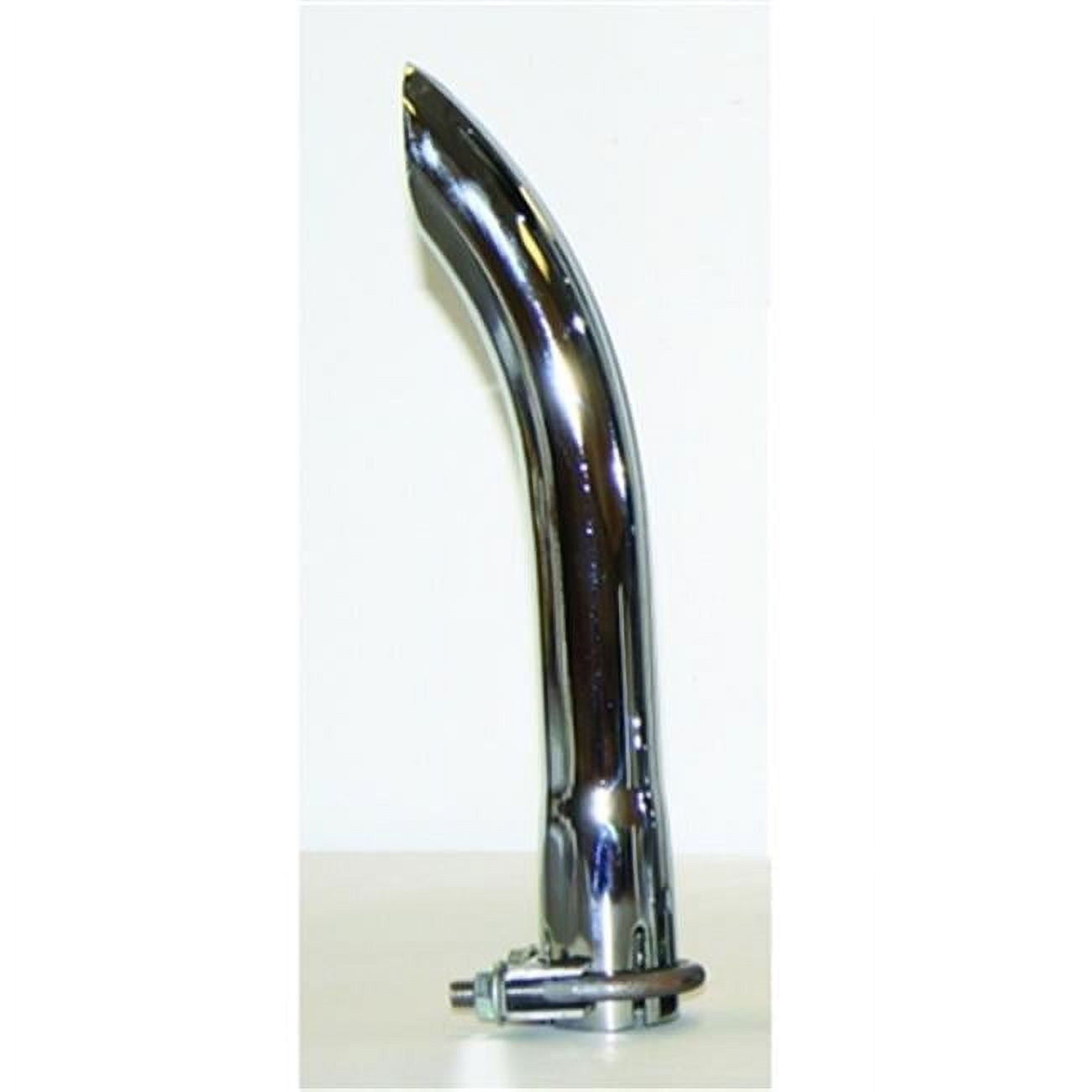 US Gear 1.5 x 10 in. Chrome Turn-Down Exhaust Tip - Chrome - 1.5 x 10 ...