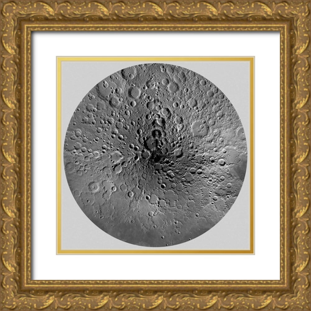 US Geological Survey 12x12 Gold Ornate Wood Framed with Double Matting ...