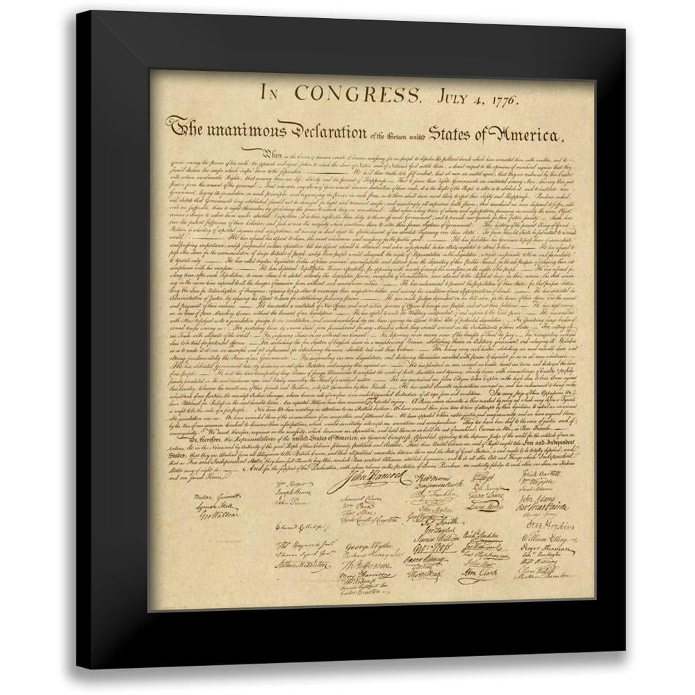 US Government 12x14 Black Modern Framed Museum Art Print Titled - U.S ...