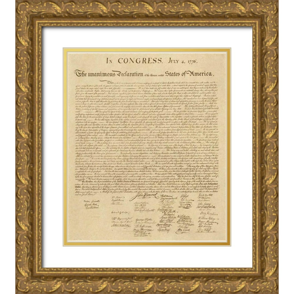 US Government 15x17 Gold Ornate Wood Framed with Double Matting Museum ...