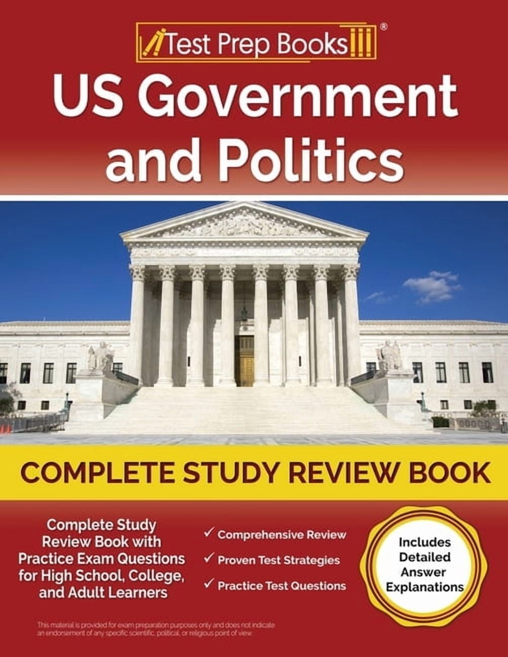 US Government and Politics Complete Study Review Book 2023-2024 with ...
