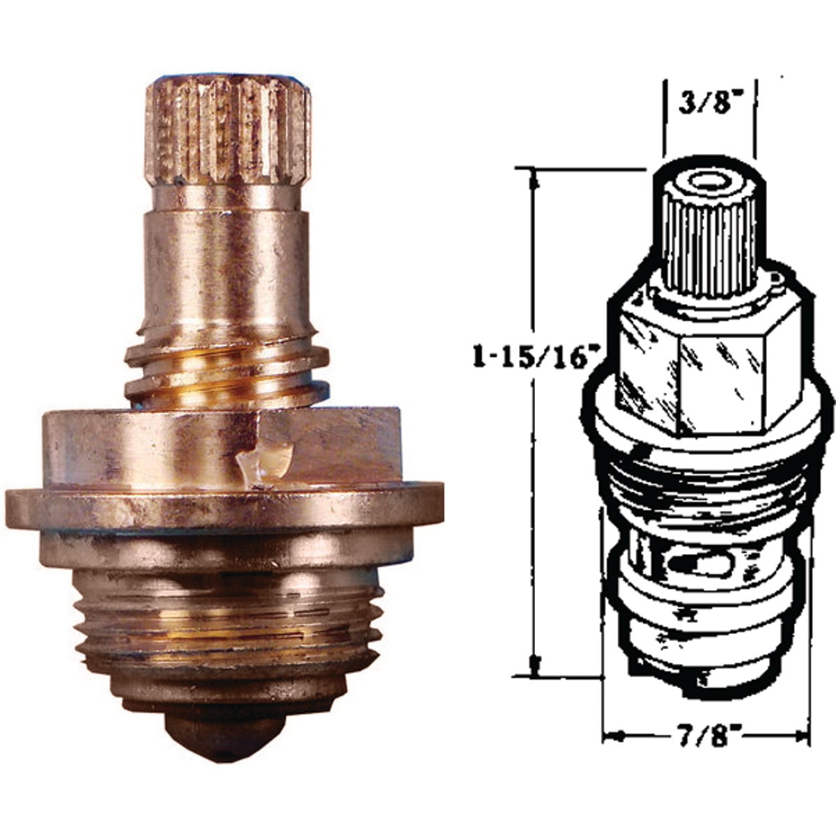 United States Hardware Nibco Faucet Stem P-048C - Walmart.com