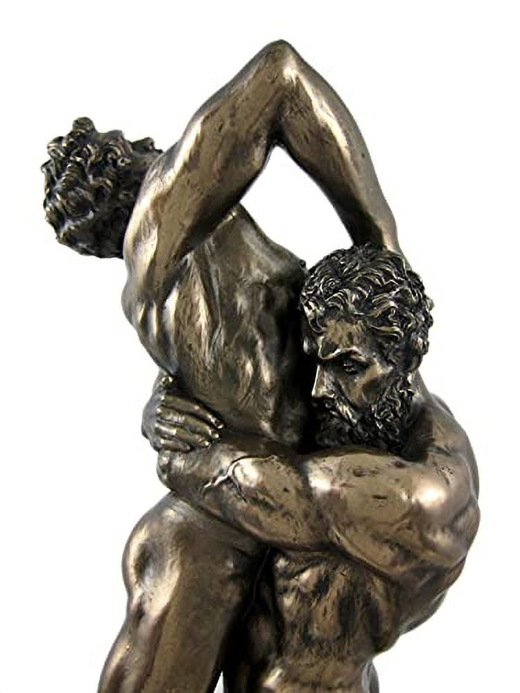 US Hercules and Anteus Bronze Finish Statue Greek Myth - Walmart.com
