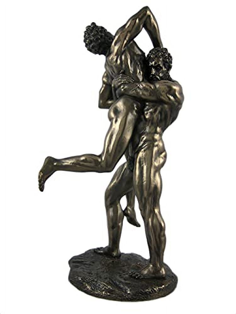 US Hercules and Anteus Bronze Finish Statue Greek Myth - Walmart.com