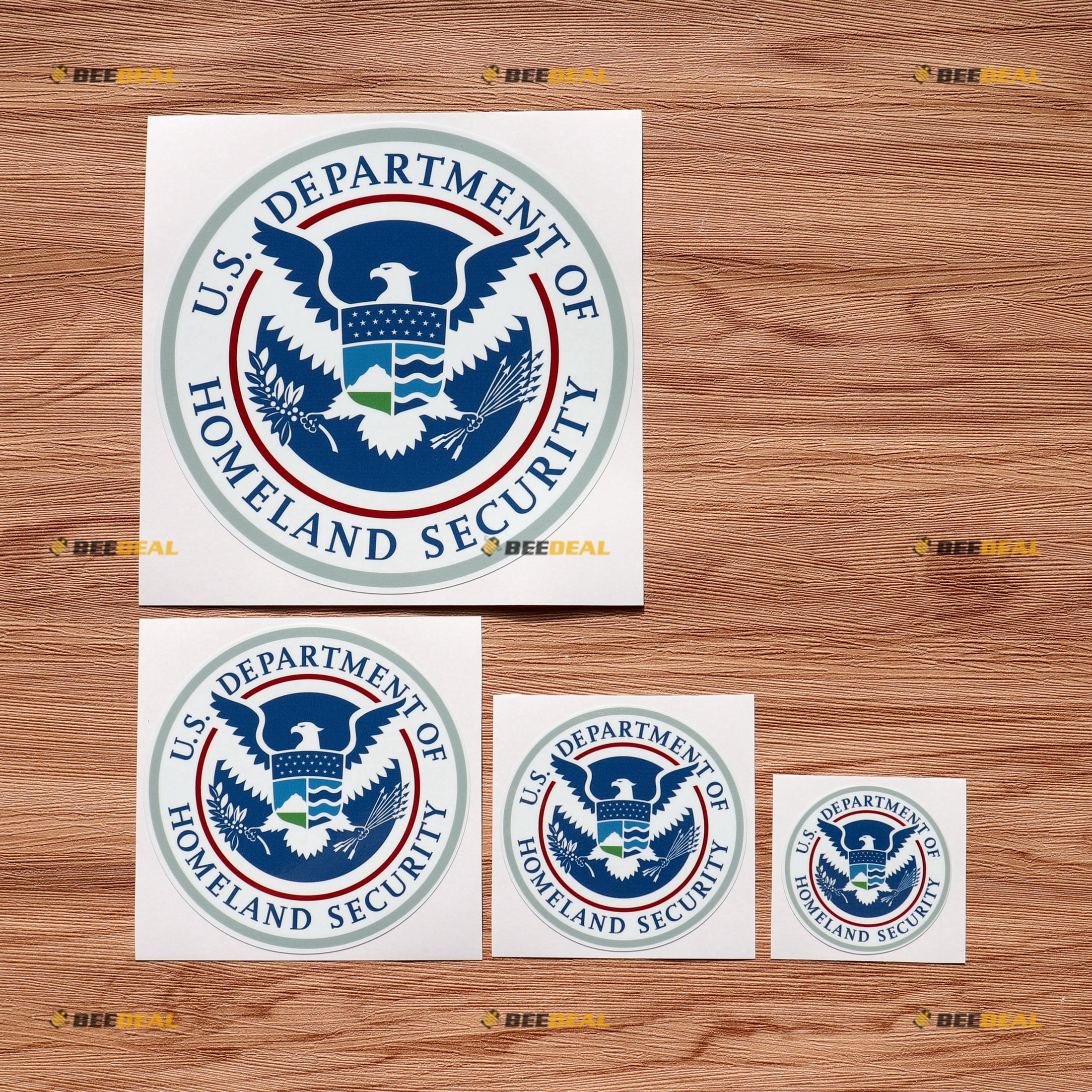 US Homeland Security Decal Vinyl Sticker Round - 4 Pack Glossy, 2 ...