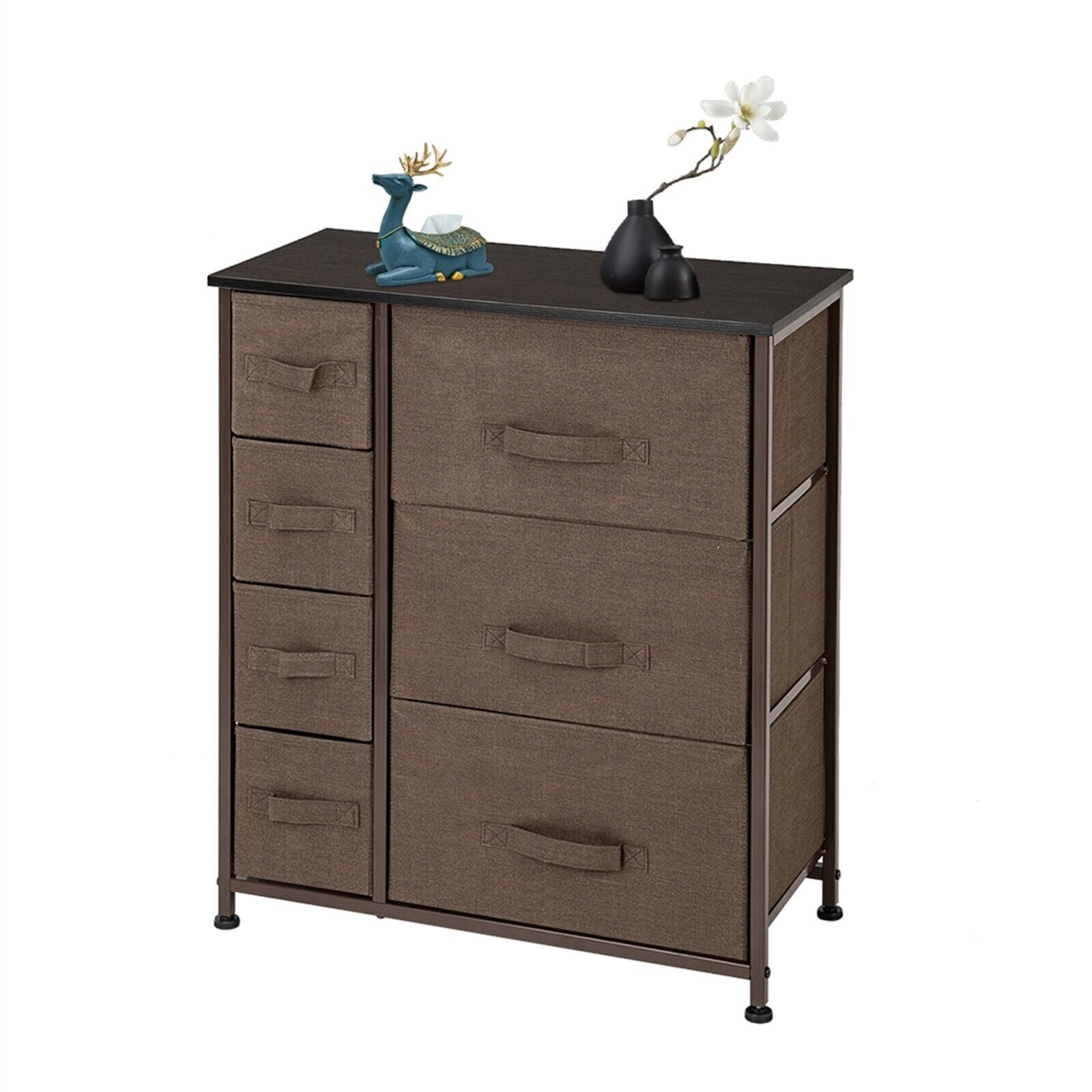 US IN STOCK Fabric Dresser for Bedroom - Grey Clothes Dressers Storage ...