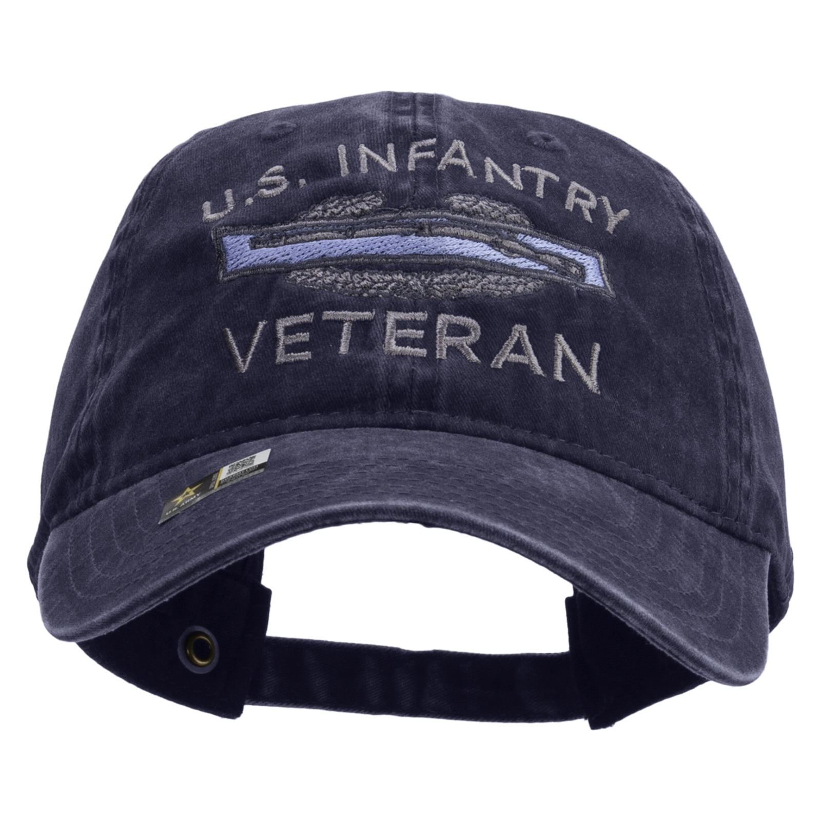 US Infantry Veteran Embroidered Washed Solid Pigment Dyed Cotton Twill ...