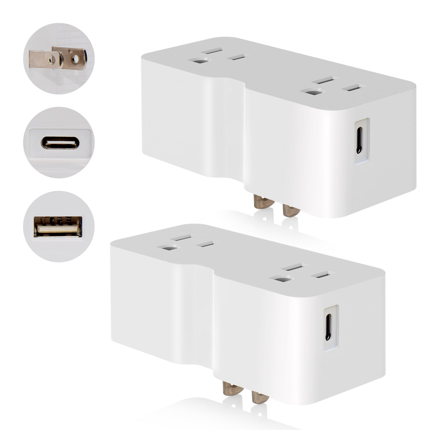 US to Japan Plug Adapter, Multi Plug Outlet with USB C and USB A Ports ...