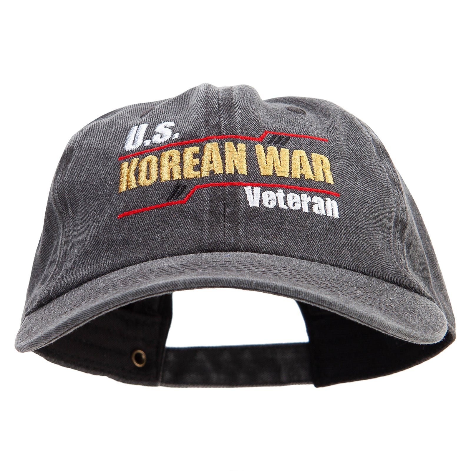 US Korean War Veteran Cotton Twill Premium Pigment Dyed Cap - Black ...