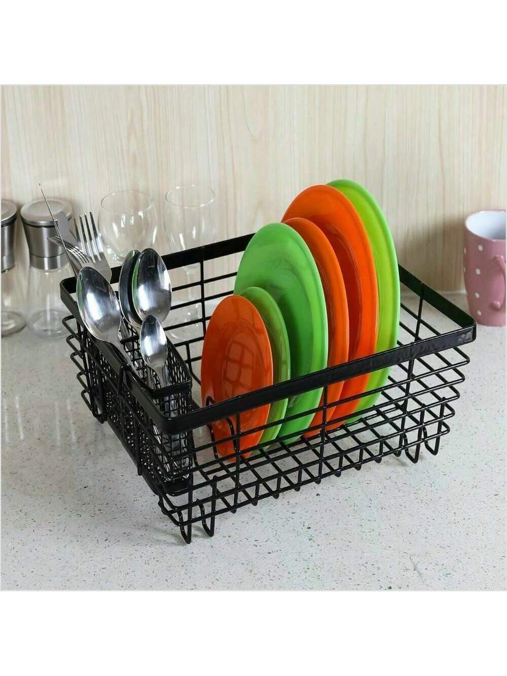 US Life Kitchen Dissh Drainer Drying Rack With Drip Tray And Full-Mesh ...