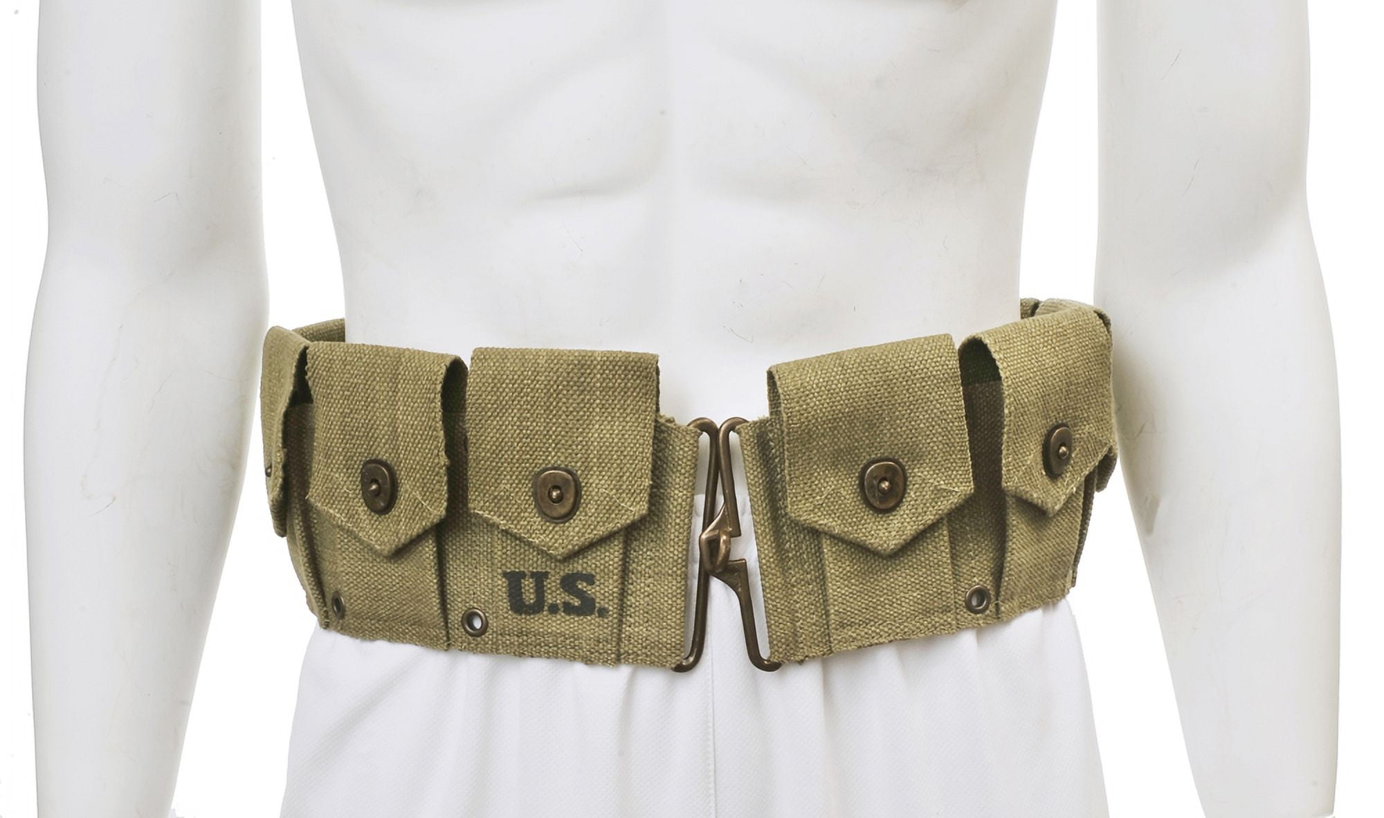 US M1 Garand M1923 Cartridge Belt Lt. OD Marked JT&L 1943 will fit up ...