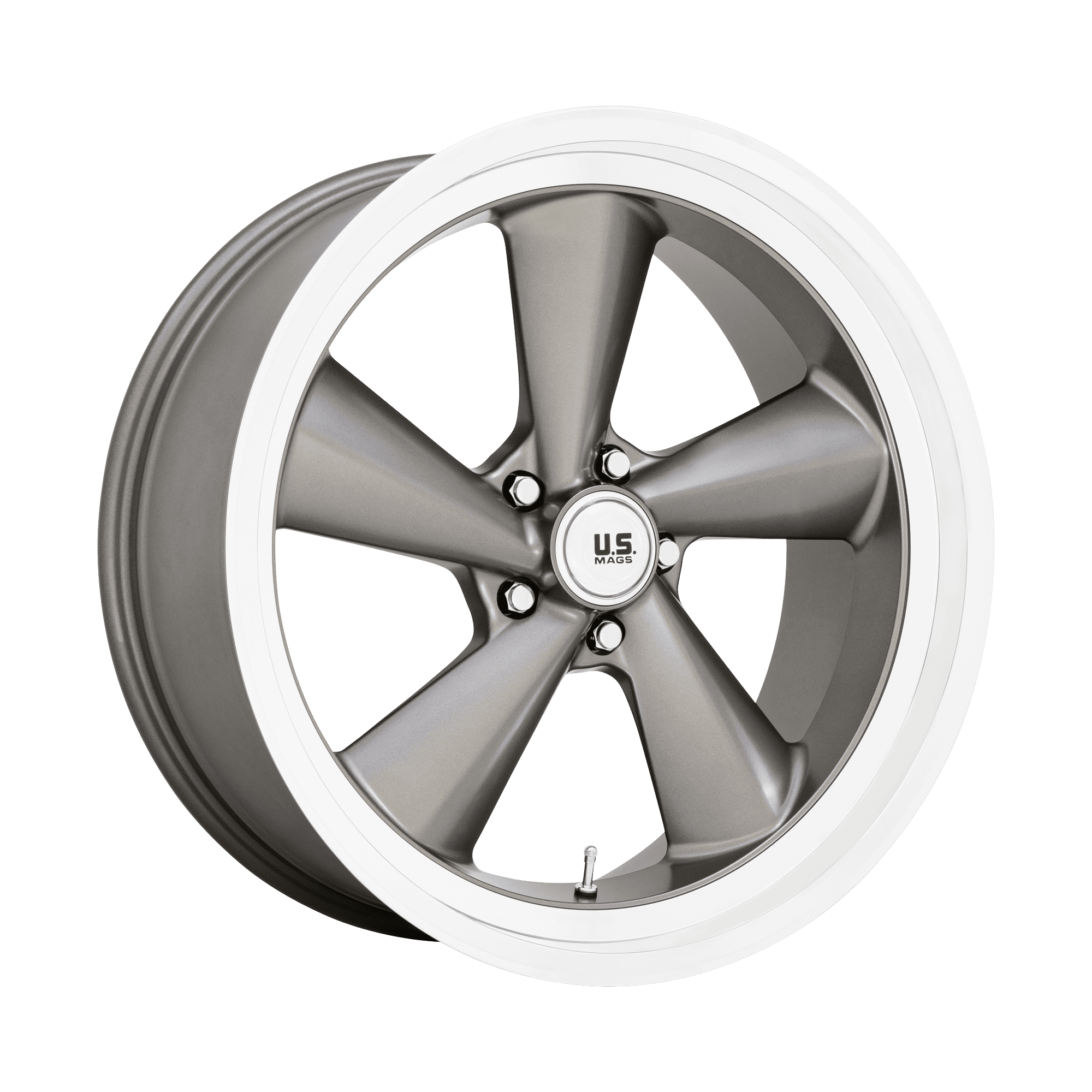 US Mag 1PC Cast Aluminum Rim U137 22X9 5X5.0 ANTH DIA-LP 15MM ...