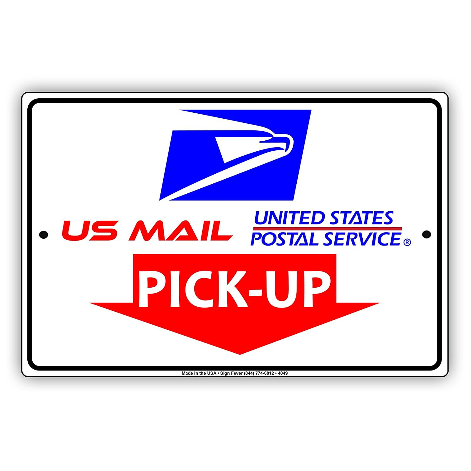 US Mail United States Postal Service With Graphics Pick-Up Here Caution ...