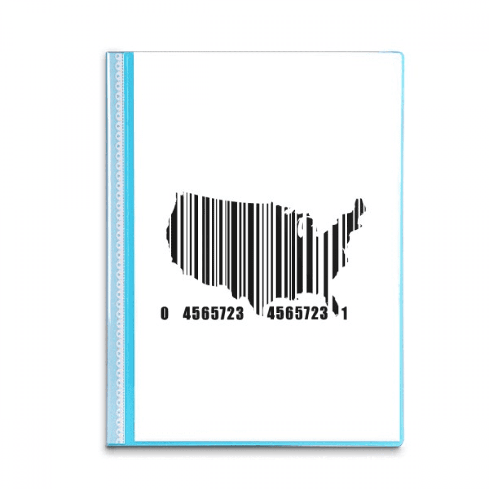 US Map Outline Bar Code Art Deco Fashion Book Sheet Protectors ...