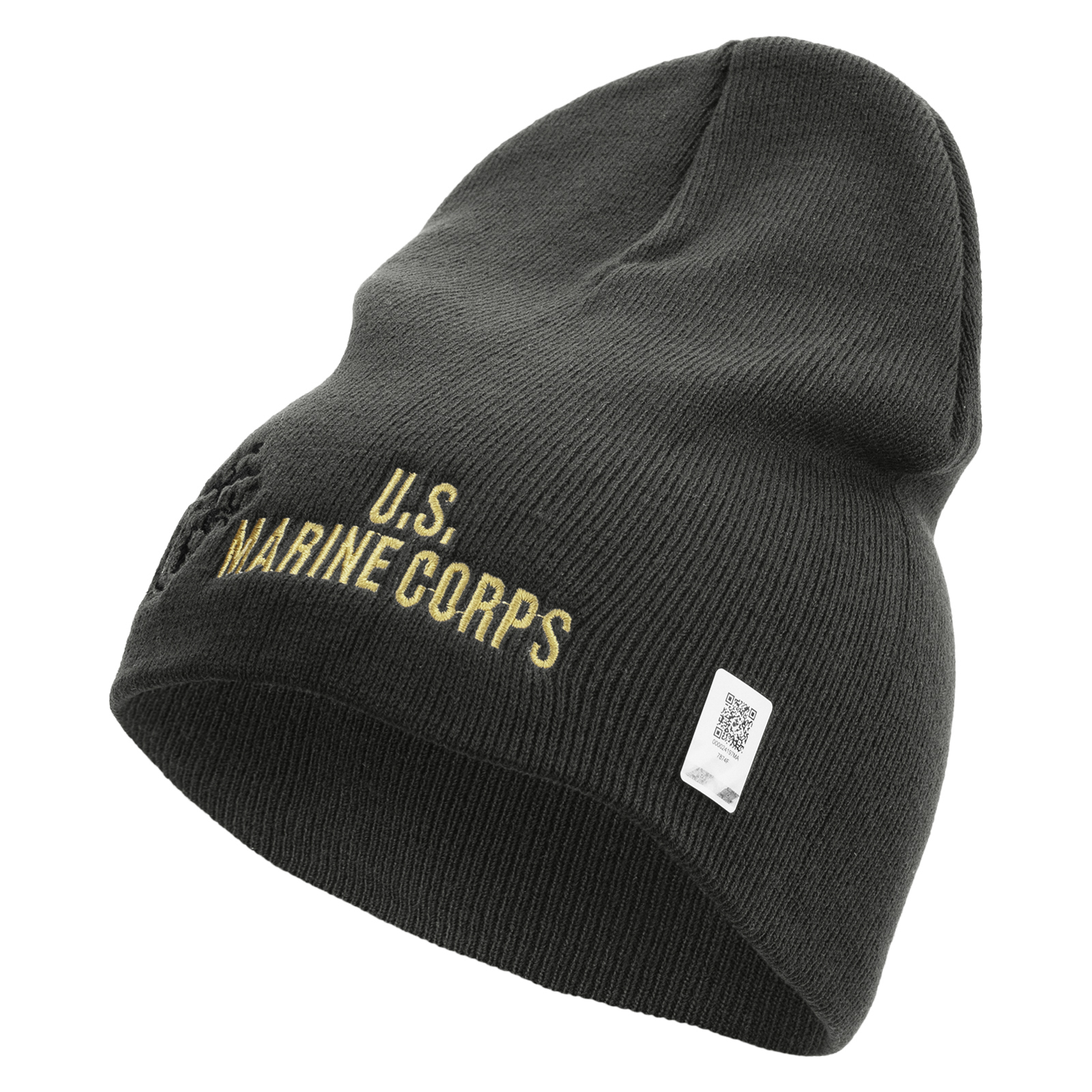 US Marine Corps Design Symbol Embroidered 8 Inch Short Beanie Made in ...