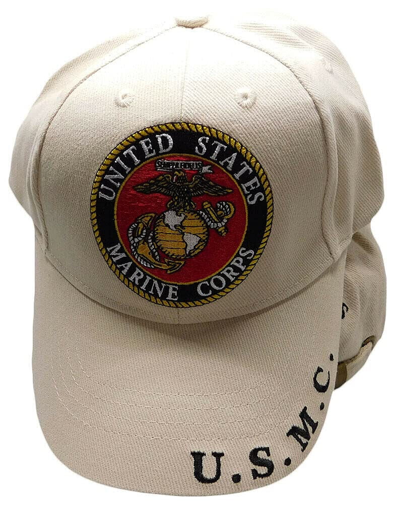 US Marine Corps Khaki Baseball Cap, Adjustable Cotton Twill Hat, Unisex ...