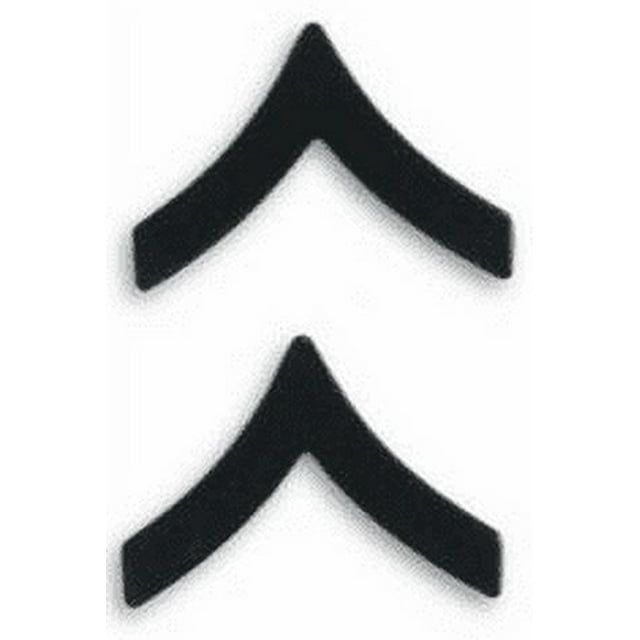 US Marine Corps Private First Class Chevron Black Metal Rank Insignia ...