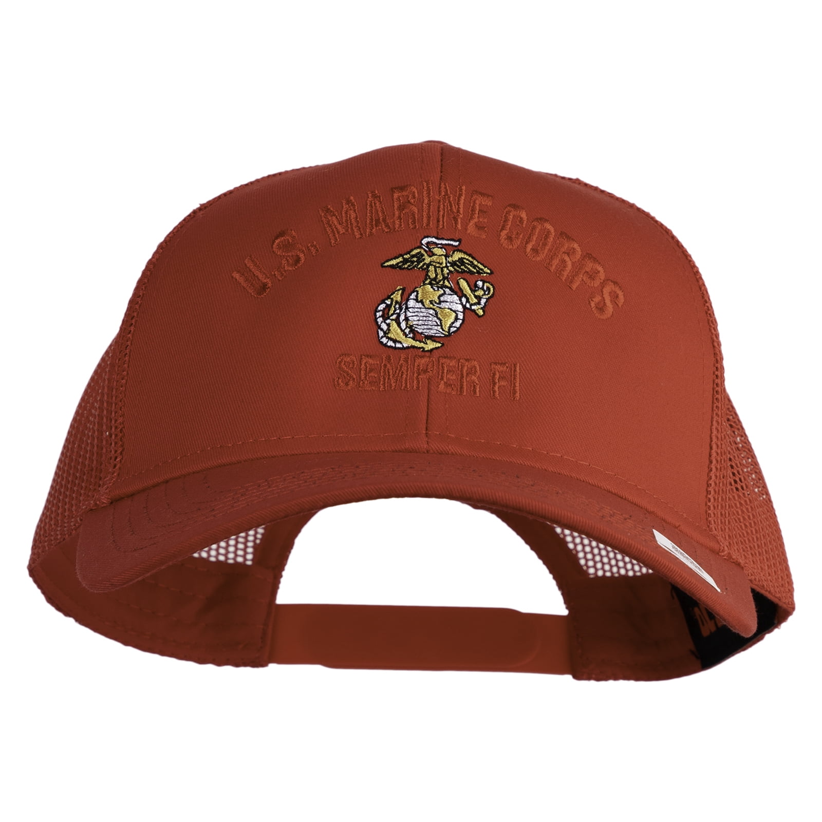 US Marine Corps Semper Fi Embroidered Solid Cotton Twill Mesh Prostyle ...