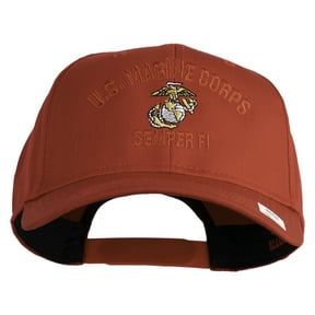 US Marine Corps Semper Fi Embroidered Solid Cotton Twill Mesh Prostyle ...