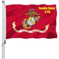 US Marine Corps USMC Flag 3x5 Outdoor Double Sided - Heavy Duty ...