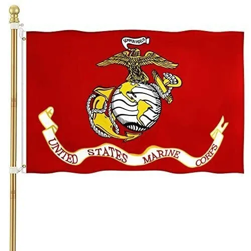 US Marine Corps USMC Military Flags 3x5 Outdoor US Marines (Officially ...