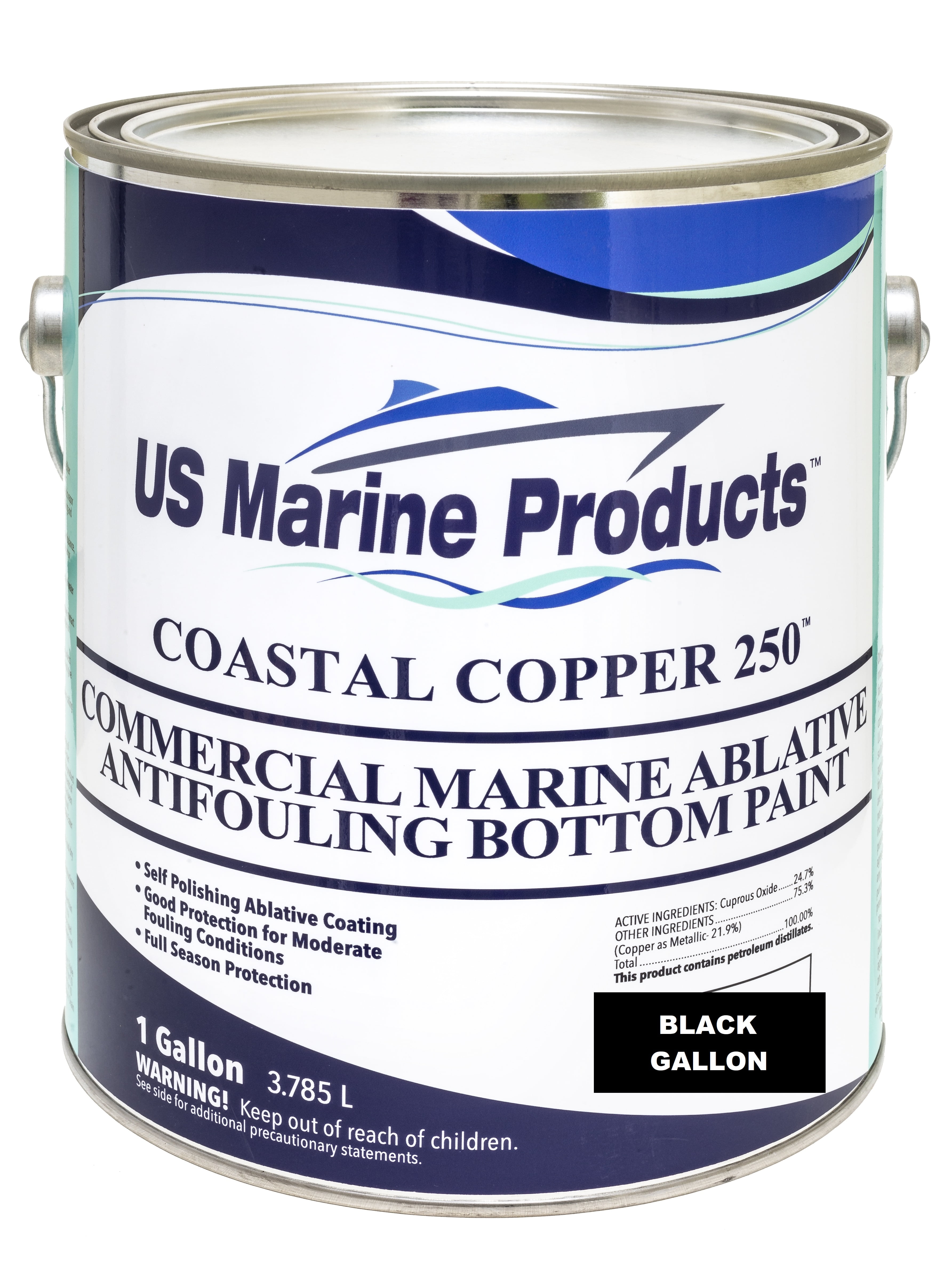 US Marine Products Coastal Copper 250 Black Gallon, Commercial Grade ...