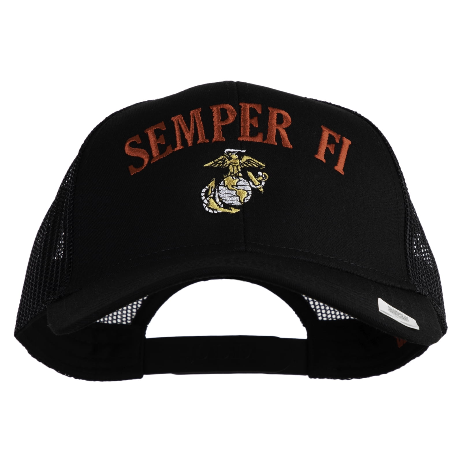 US Marine Semper Fidelis Design Embroidered Solid Cotton Twill Mesh ...