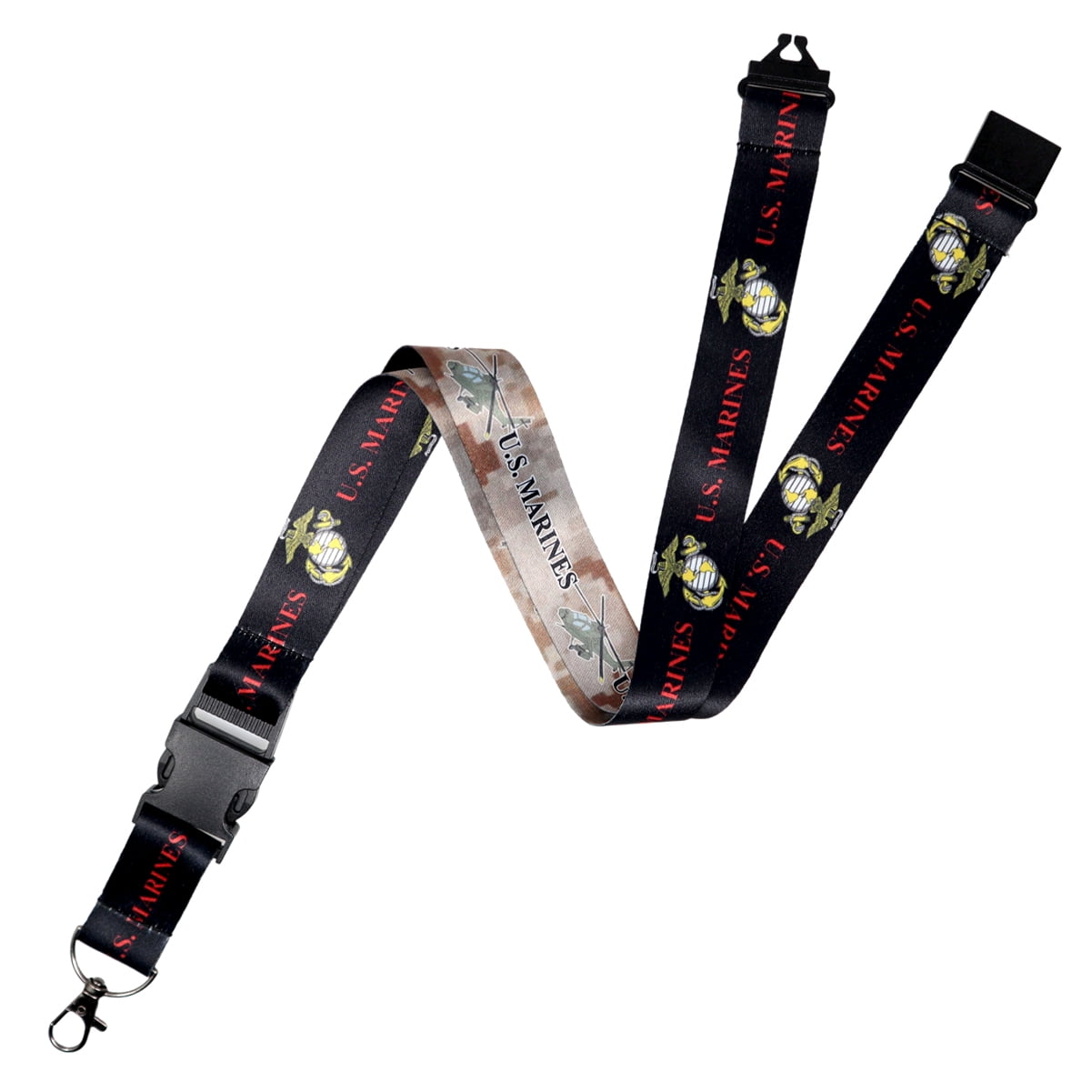 US Marines Lanyard with Safety Breakaway - Military Badge Holder with ...