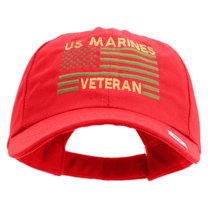 US Marine Corps Veteran Design Embroidered 6 Panel Unstructured Cotton ...