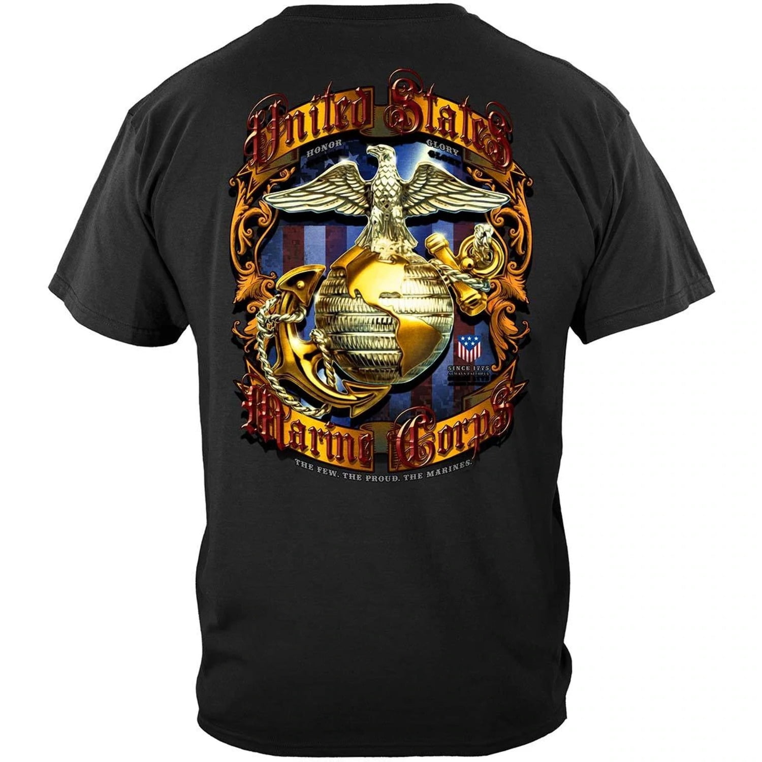 US Marines USMC Traditional Foil T-Shirt - Walmart.com