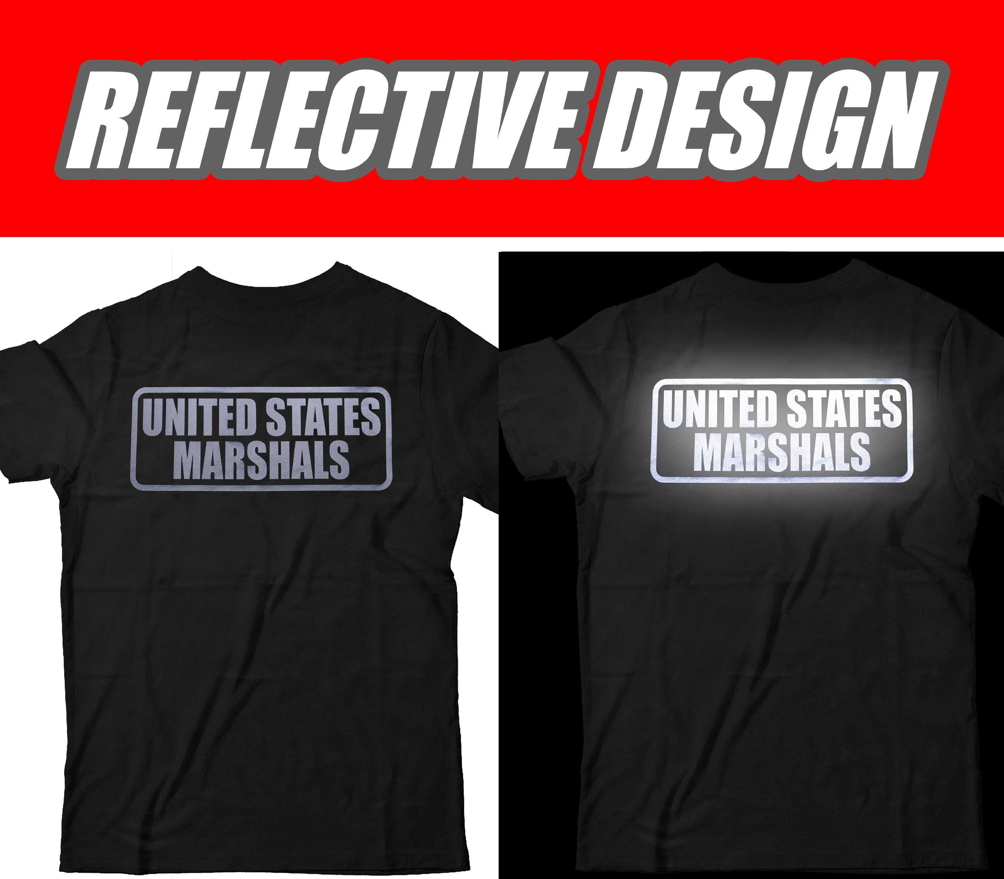 US Marshals t-shirt with REFLECTIVE logo design, 100% cotton. - Walmart.com