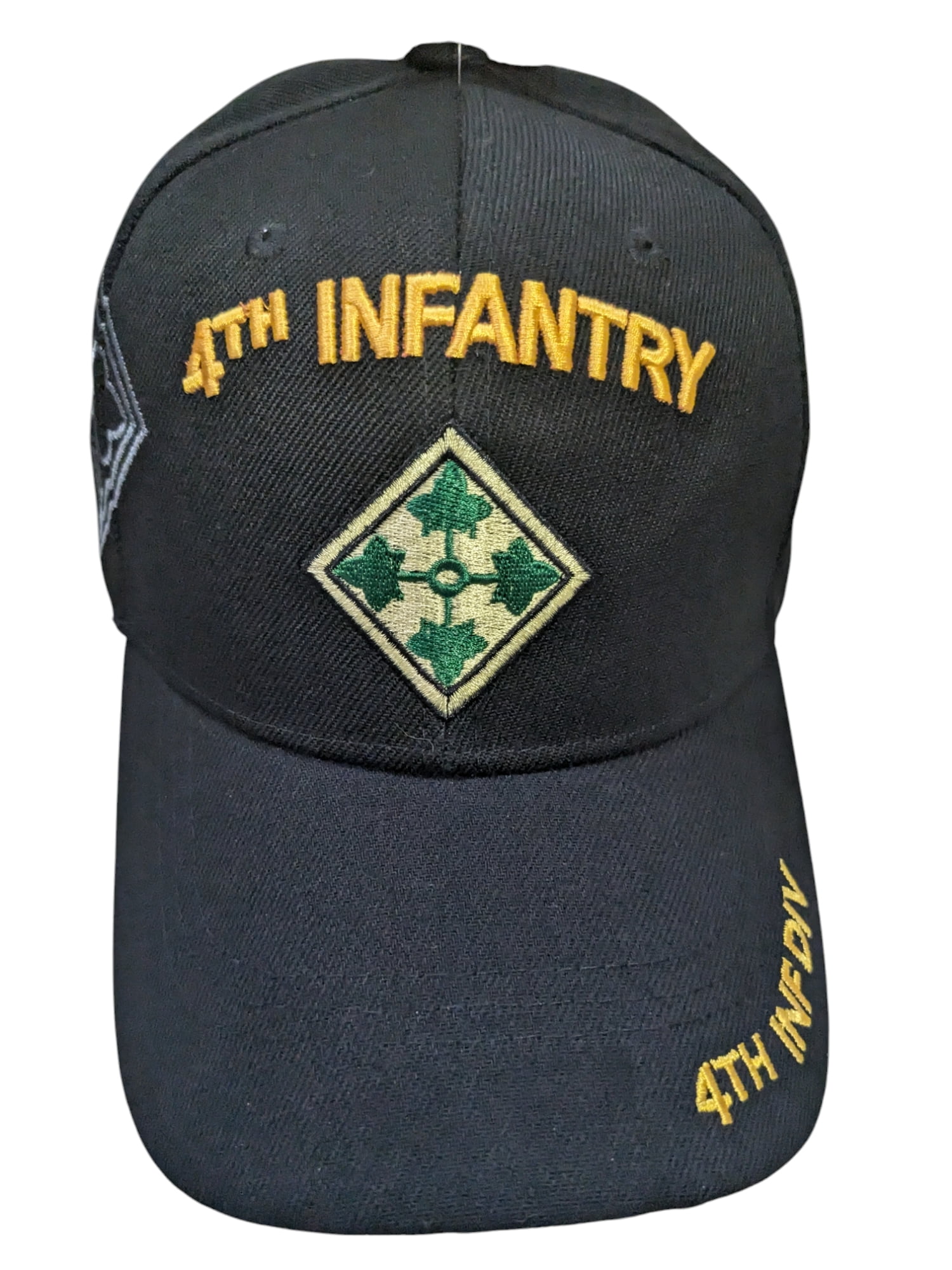US Military 4th Infantry Division Black Baseball Hat Cap - Walmart.com
